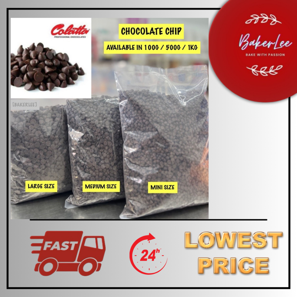 COLATTA DARK CHOCOLATE CHIPS / COMPOUND CHIPS / COKLAT CHIPS (LARGE ...