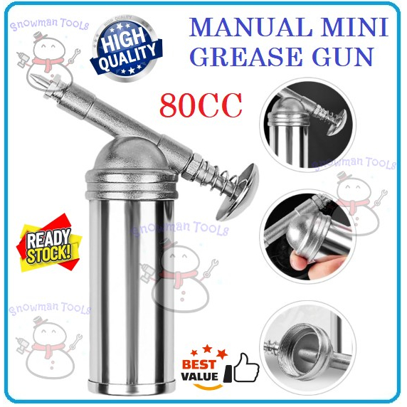 Heavy Duty 80cc High Pressure Nozzle Mini Manual Grease Gun Oiler Push ...