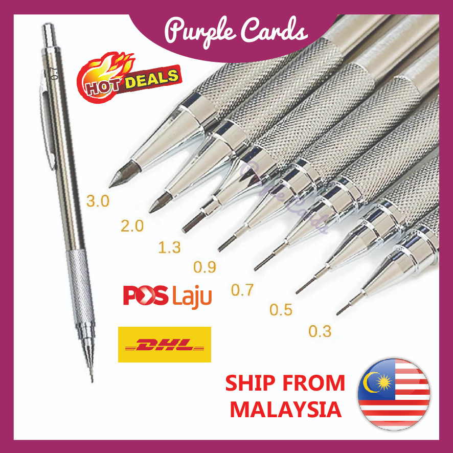 Mechanical Pencil 0.3mm 0.5mm 0.7mm 0.9mm 1.3mm 2.0mm 3.0mm 2B Pensil ...