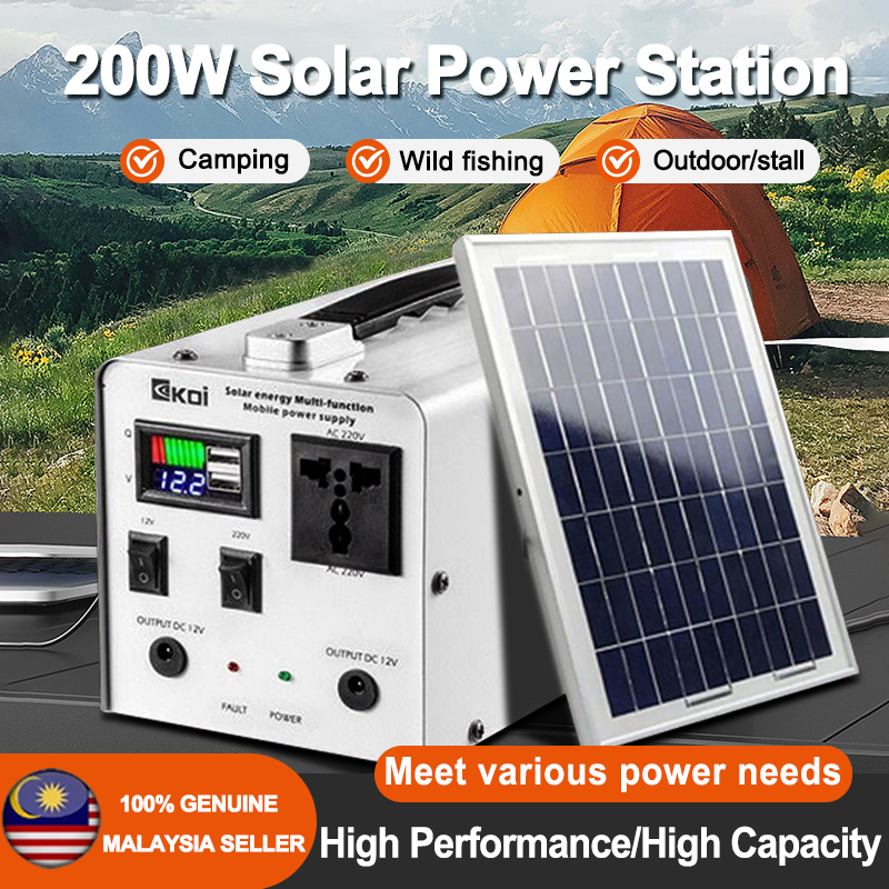 Solar Power Station 220V 200W Portable Power Bank Solar Generator 78800 ...