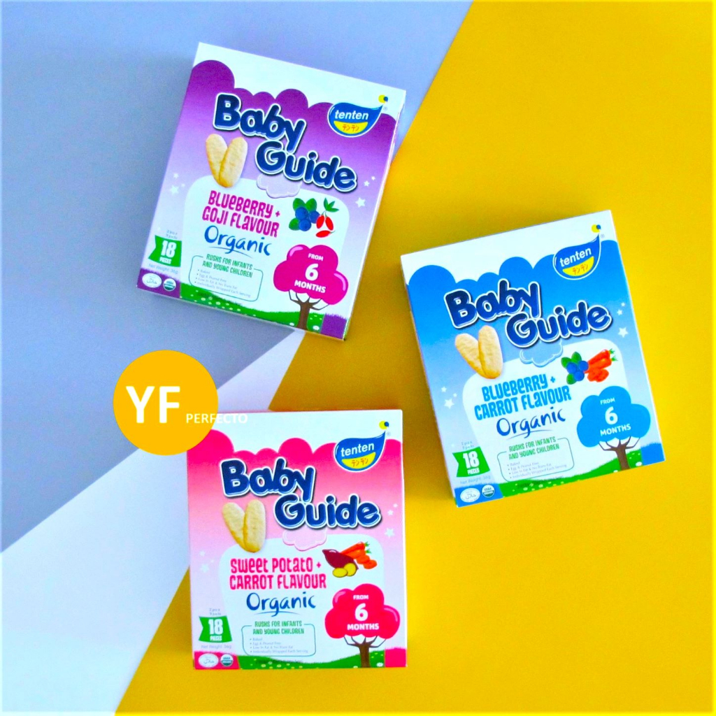 【Ready Stock】TENTEN Baby Guide Organic Rice Rusks 6month+ (36g ...