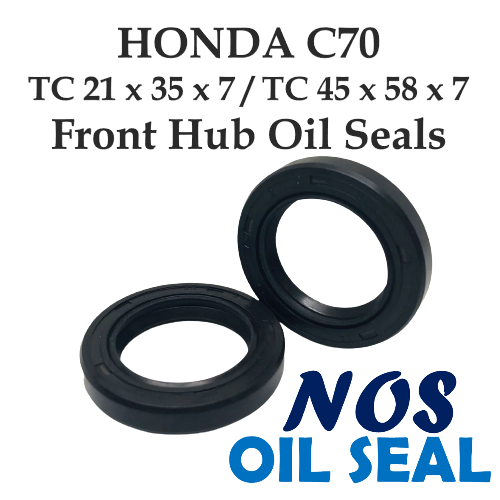 HONDA C70 / C100 Oil Seals ( 21 x 35 x 7 / 45 x 58 x 7 ) TC 21 x 35 x 7 ...