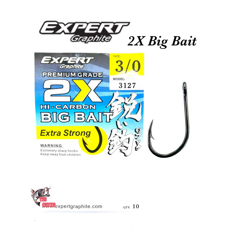 EXPERT GRAPHITE BIG BAIT 2x FISHING HOOK (3127) | Shopee Malaysia