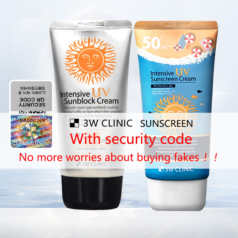 3W CLINIC Sunscreen Sunblock Intensive UV Cream Sunblock SPF50+ PA ...