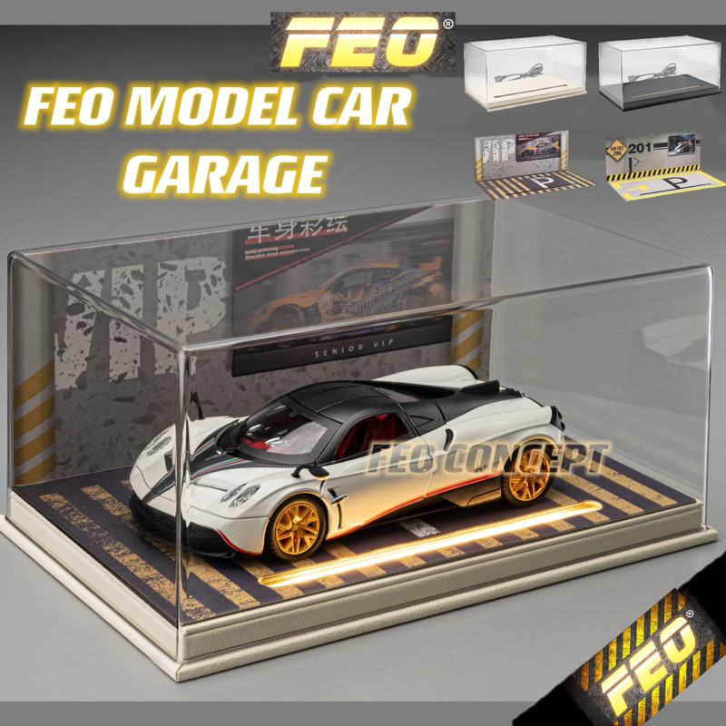 FEO LED Diorama 1/24 Garage Model Car Diecast Vehicles Toy With LED ...