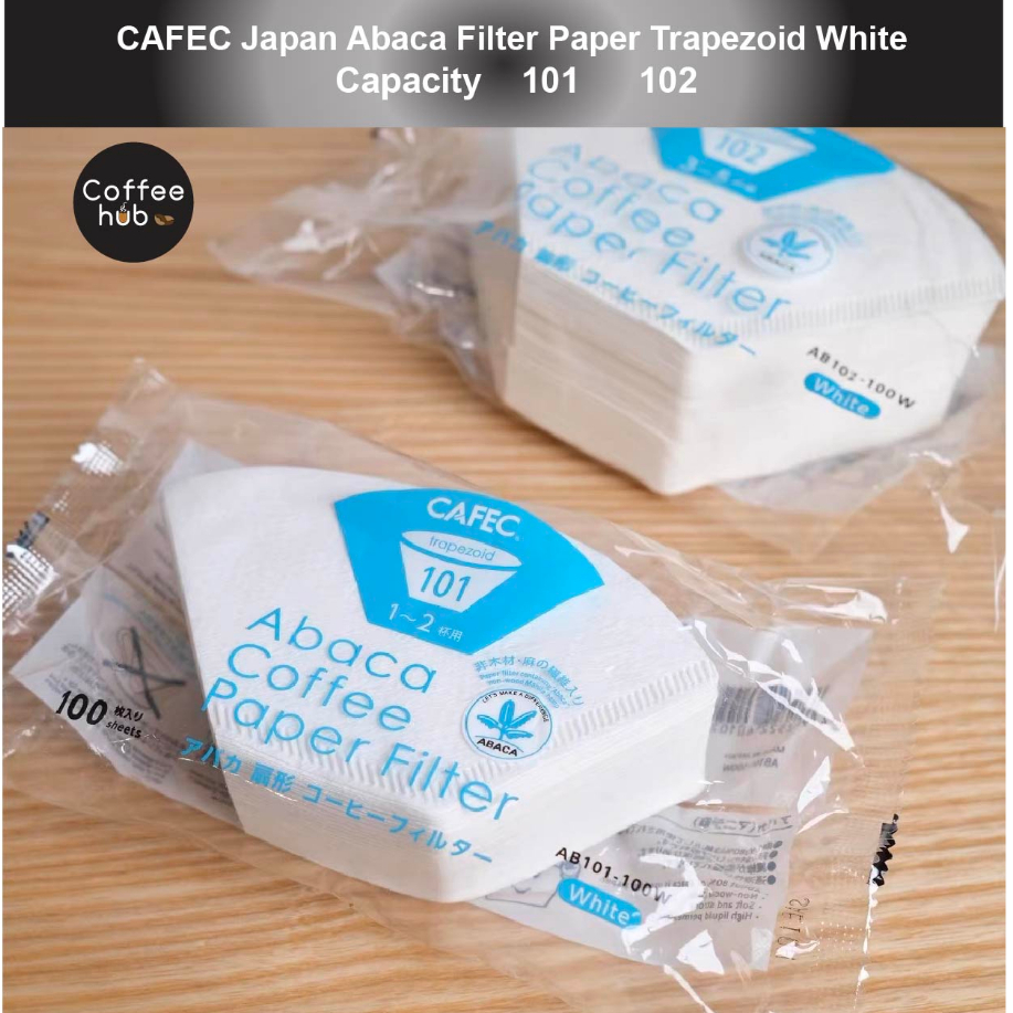 (Ready Stock)Cafec Japan ABACA Paper Filter Trapezoid 101 102 100 pcs ...