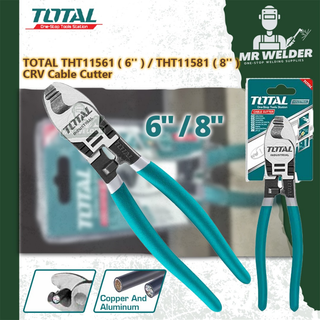 TOTAL 6'' 8'' Cable Cutter Chromium-vanadium steel (Cr-V) 电缆剪 ...
