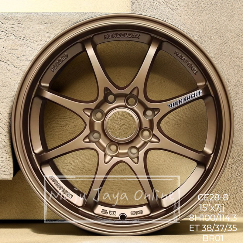 New Sport Rim 15” RAYS CE28 15 inch 8H100/114.3(1set is 4pcs) | Shopee ...