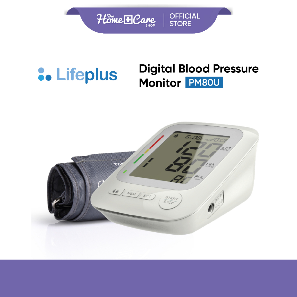 LIFEPLUS Digital Blood Pressure Monitor PM80U (MDA REG:GB6376321-71420 ...