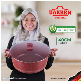 Uakeen Germany 38/40/44cm Periuk Rendang Casserole Pot Non-Stick Granite Coating Cookware Pot ...