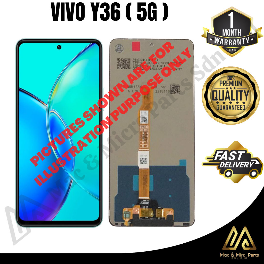 VIVO Y36 ( 5G ) Fullset LCD ORIGINAL Quality Touch Screen Digitizer ...