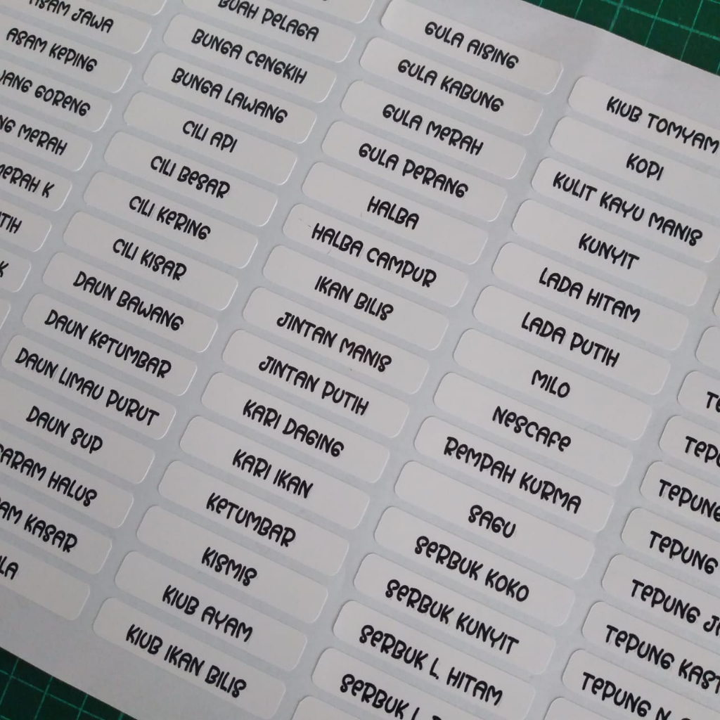 masyasticker 70 pcs Custom Made Kitchen Jar Spice Herb Sticker Label ...
