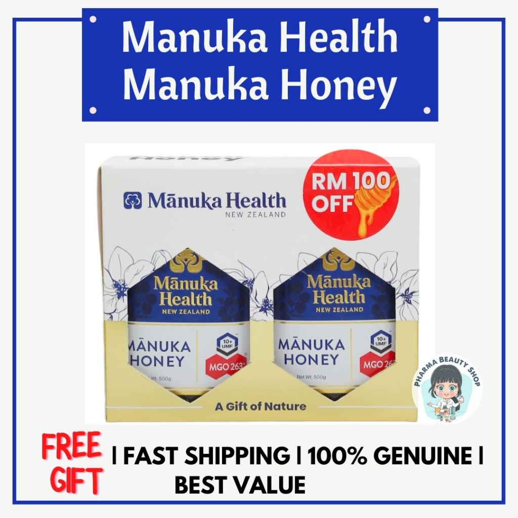 Manuka Health Manuka Honey range (MGO 115+ 500g x 2/ MGO 263+ 500g x 2 ...