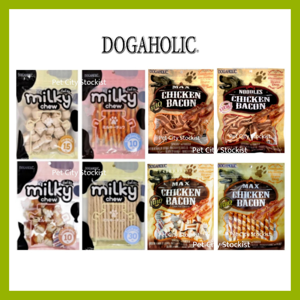 Dogaholic Max/Noodles BBQ/Smokes Chicken Bacon Dog Treat/Dog Snack ...