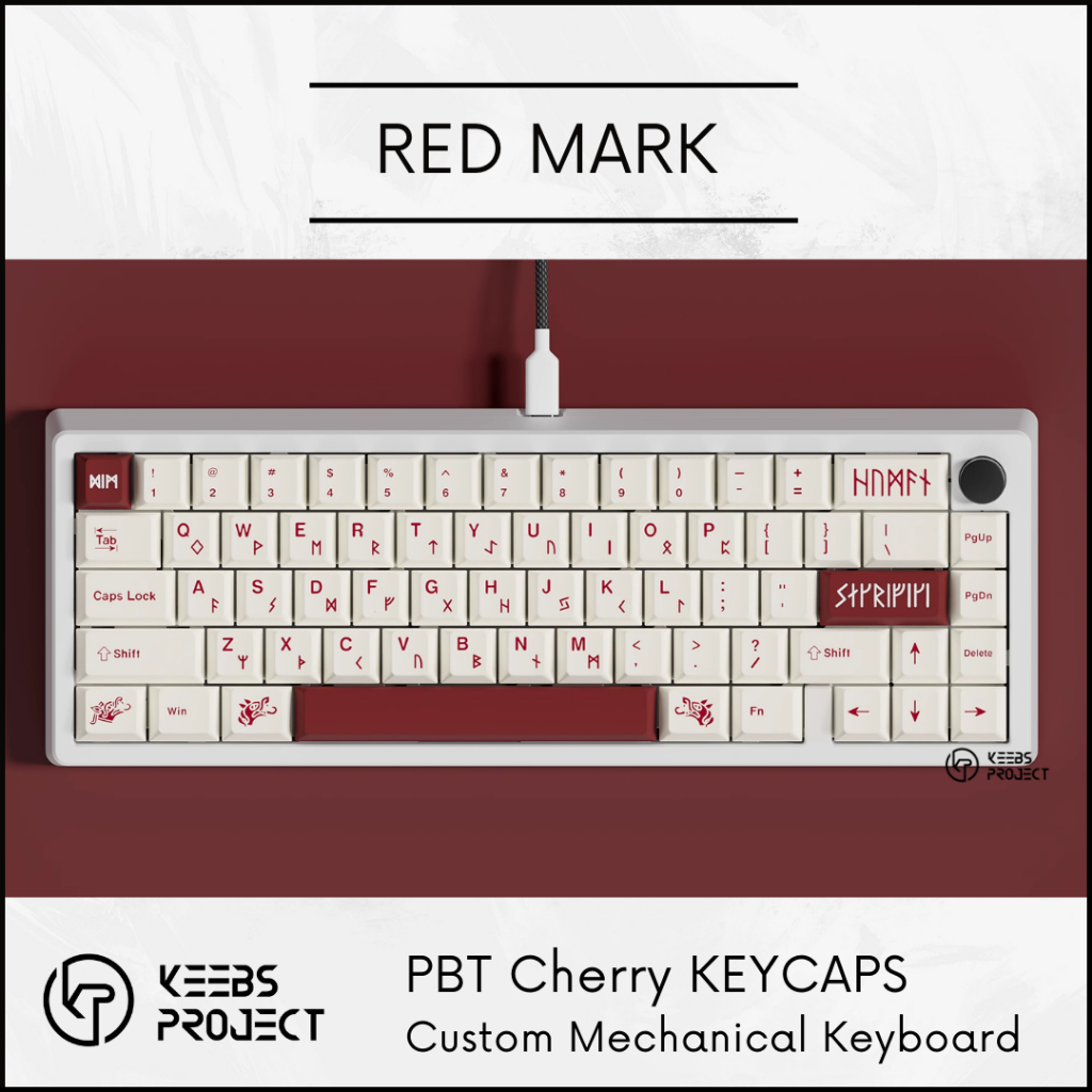 [Ready Stock] Red Mark PBT KEYCAPS for Mechanical Keyboard Clean Red ...
