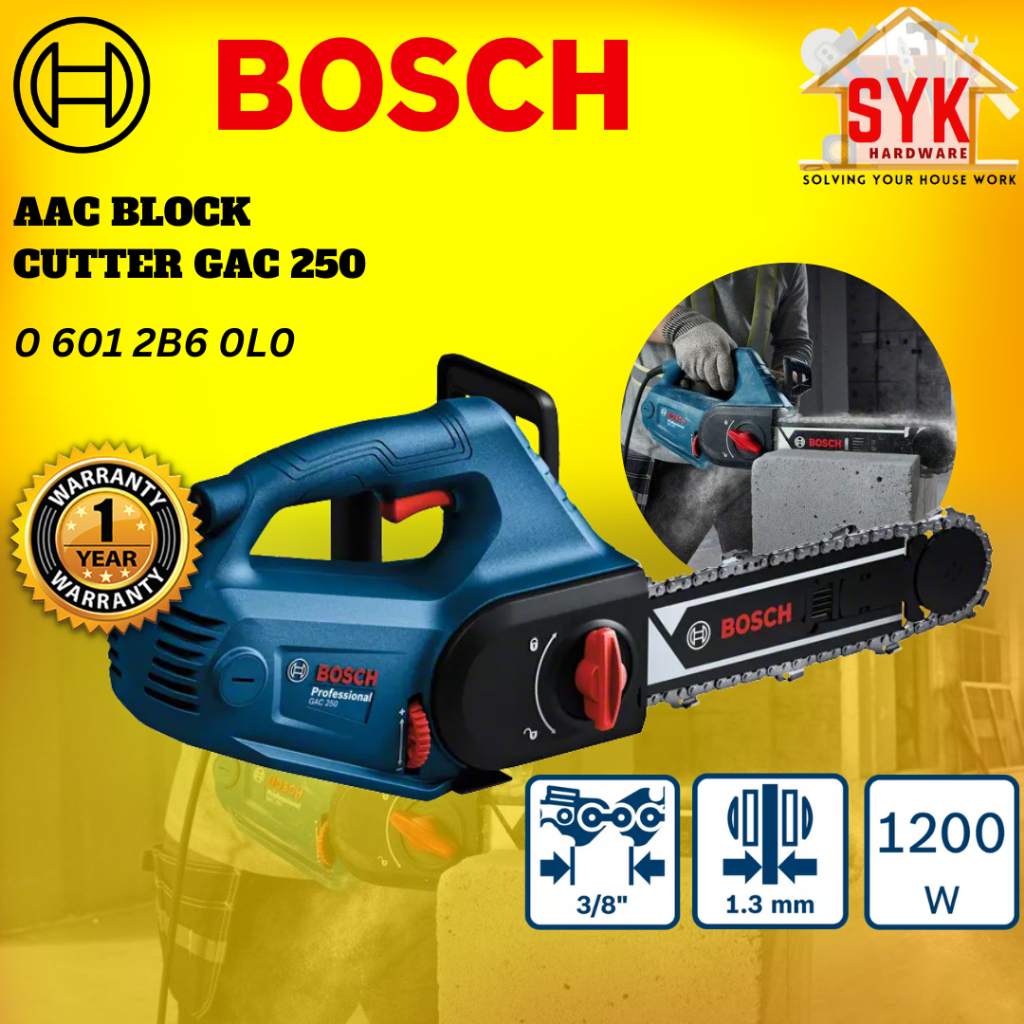 SYK Bosch GAC 250 GAC250 AAC Block Cutter Chainsaw Electric Machine ...