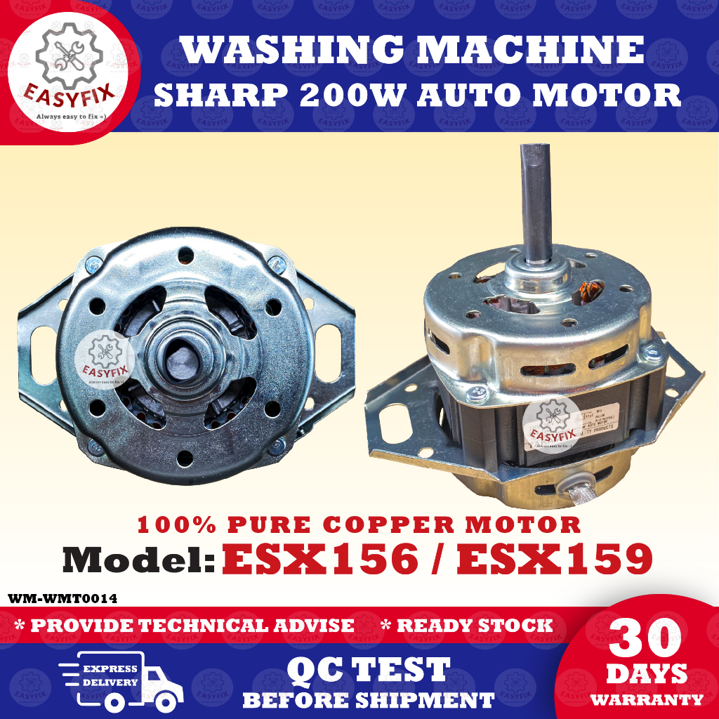ESX156 /ESX159 SHARP WASHING MACHINE FULLY AUTO MOTOR 200W WASH MOTOR ...