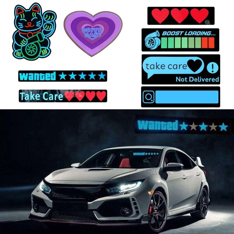 LED Car Sticker Various Styles Decoration Electric Car Decals ...