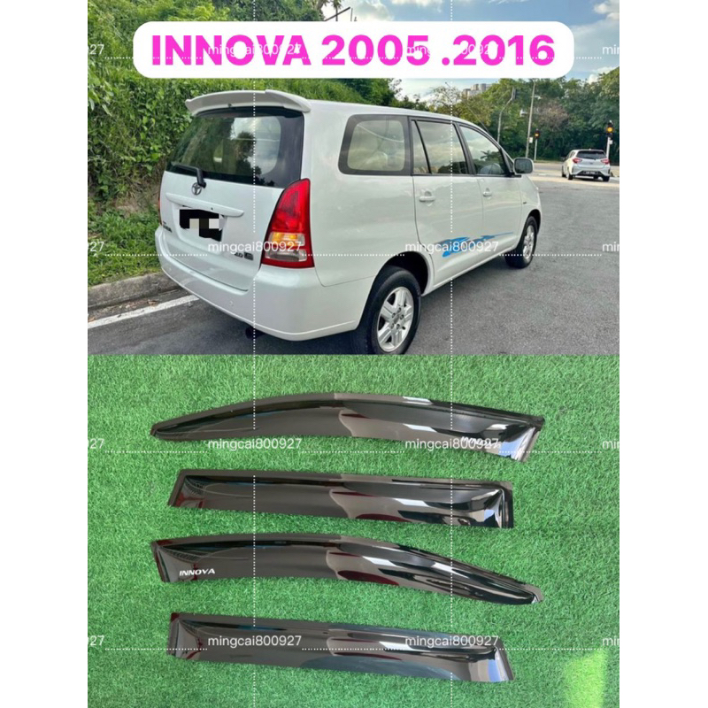 TOYOTA INNOVA 05-16 4” DOOR VISOR 4pcs/SET | Shopee Malaysia
