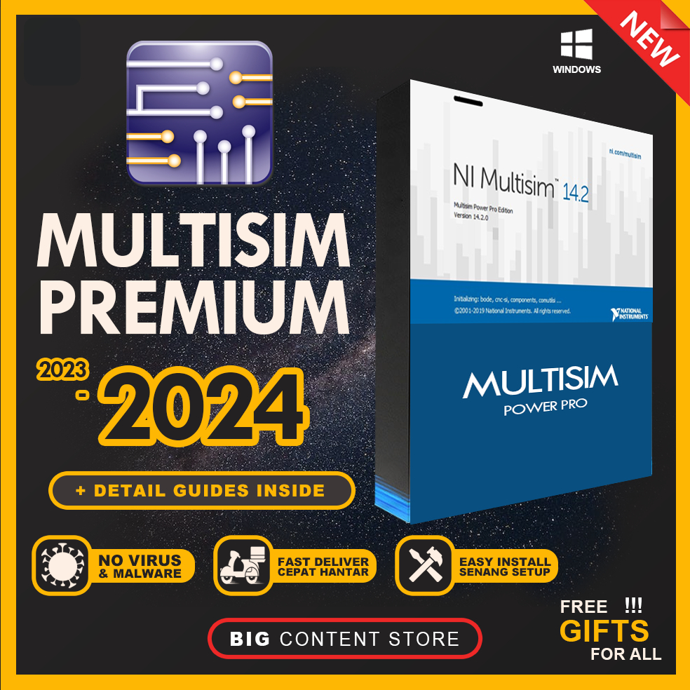 Multisim 2023 v14.3 💯 EASY INSTALL SOFTWARE 💯 LIFETIME PREMIUM 💯 FAST ...