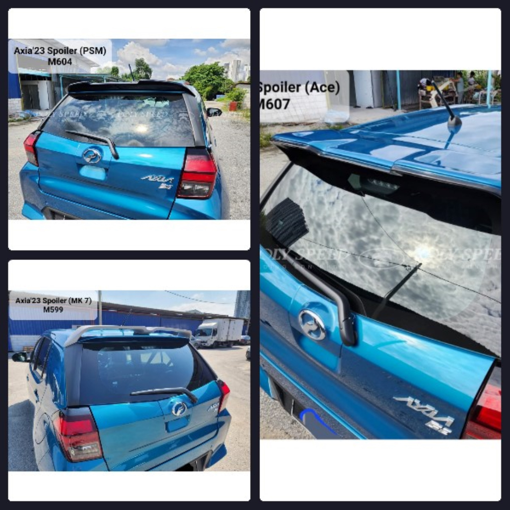 2nd Generation Perodua Axia 2023 MK7 Spoiler Body Kit Fiber Ready Stock ...