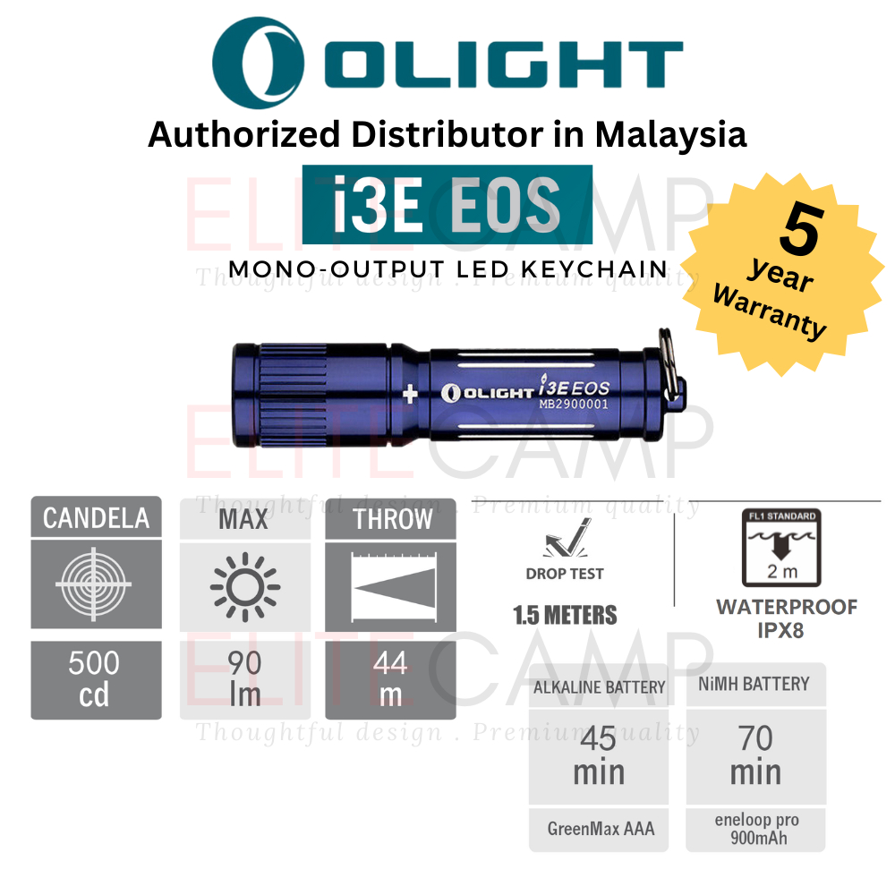 Olight i3E EOS LED Keychain Mono Output Flashlight Torchlight Camping ...
