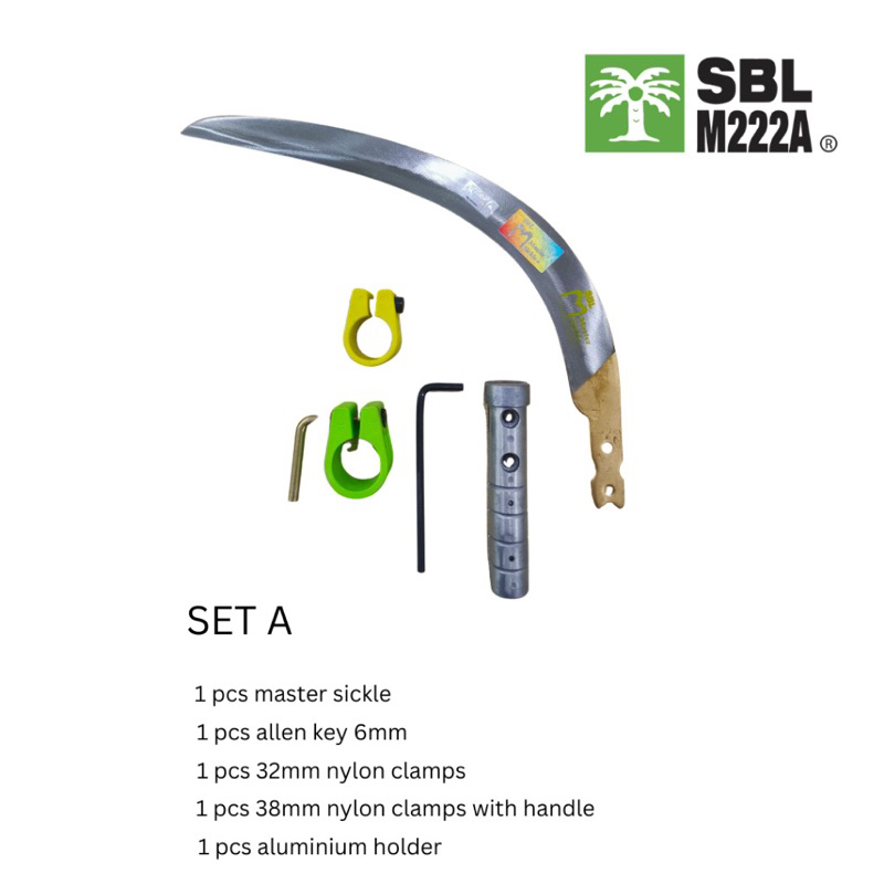 SBL M222A MASTER SICKLE SAFETY KIT/ PALM KING HARVESTING SICKLE / SABIT ...