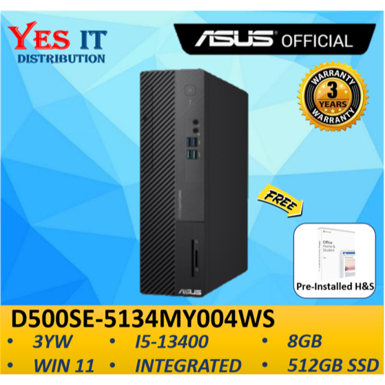Asus ExpertCenter D500SE-5134MY004WS SFF Desktop PC ( i5-13400, 8GB ...