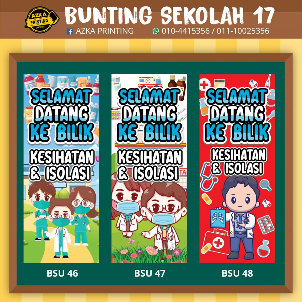 BUNTING BILIK KESIHATAN SEKOLAH | BUNTING BILIK KAUNSELING | Shopee ...