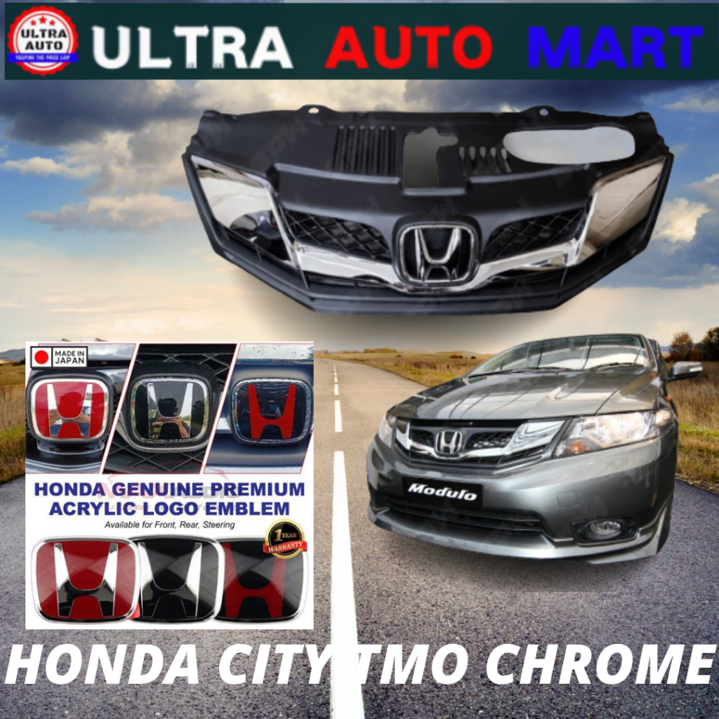 HONDA CITY TMO GM2 2008 - 2012 FRONT BUMPER GRILL GRILLE WITH LOGO ...