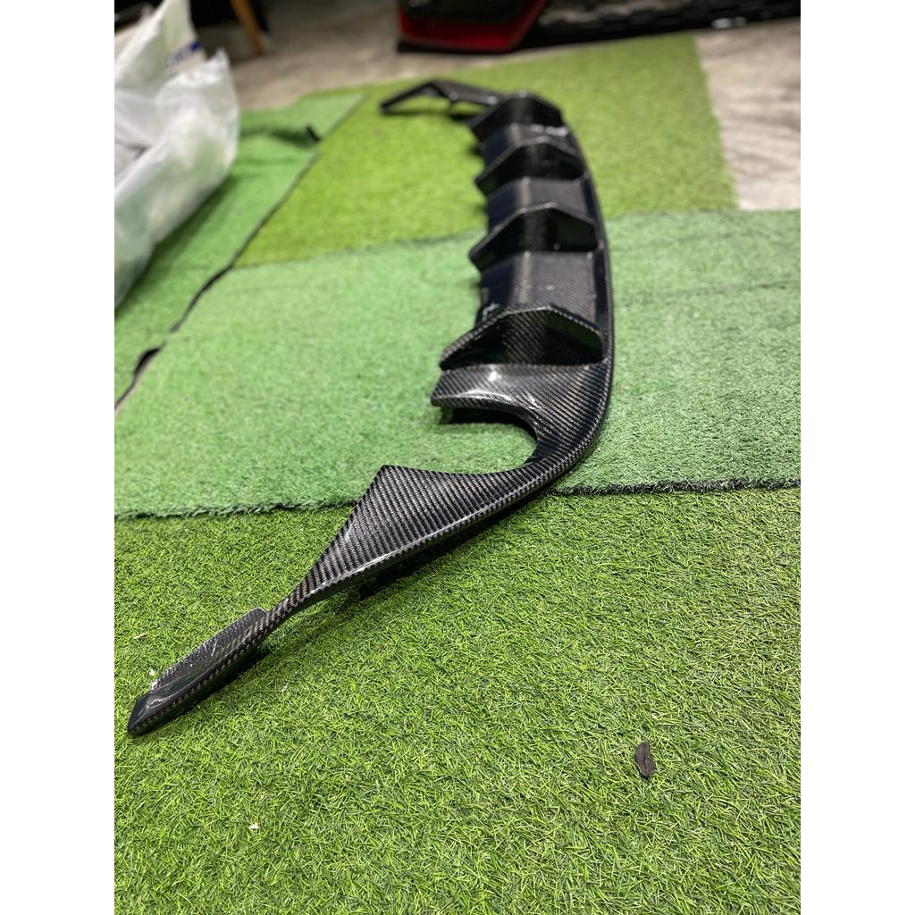 1 VW Volkswagen Golf MK7 TSI / GTI MAXTON Rear Diffuser Carbon Fiber ...