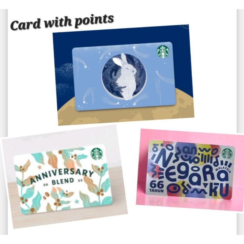 Starbucks Malaysia cards (paper card now) With Points (All cards are ...