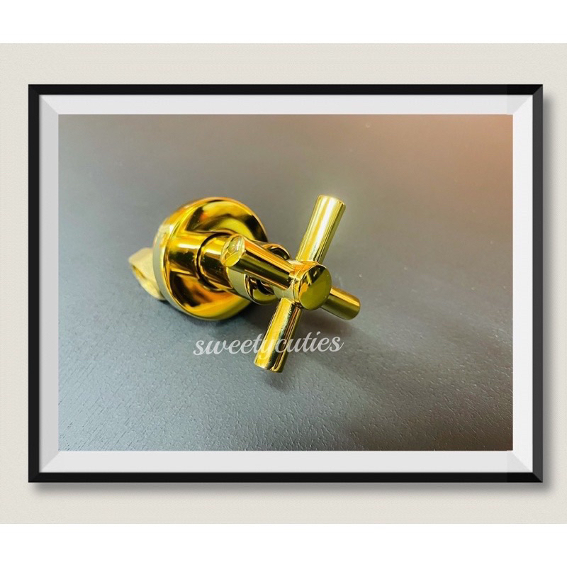 FULL TURN CONCEALED STOP COCK STOPCOCK Gold STAINLESS STEEL 1/2 ...