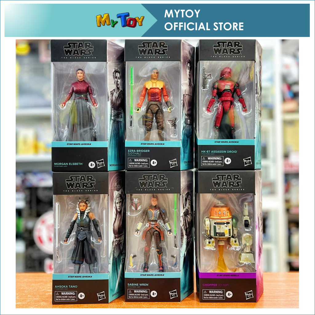 Star Wars The Black Series 6 Inch Ashoka Set of 6 -Ashoka, Sabine Wren ...