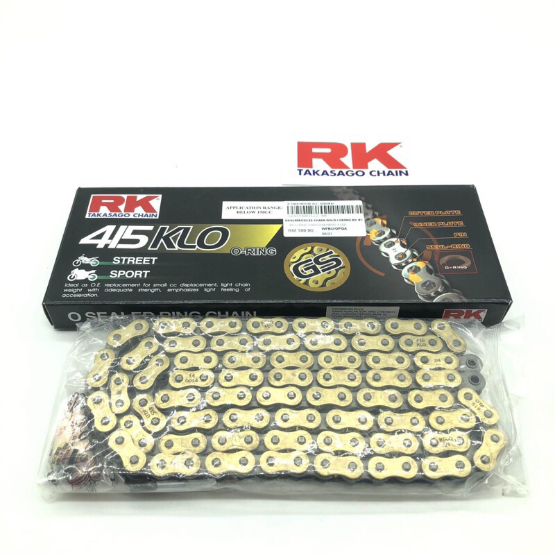 RK CHAIN TAKASAGO 415 428 RANTAI RK ORING 132L MOTORCYCLE CHAIN RK ...