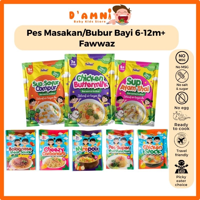 Kids Baby Travel Food Ready to eat Halal Fawwaz Bubur & Pes Masakan ...