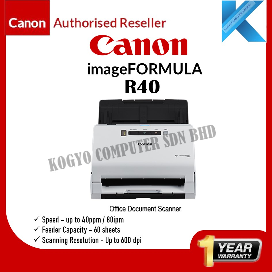 CANON ImageFORMULA R40 Office Document Scanner | Shopee Malaysia