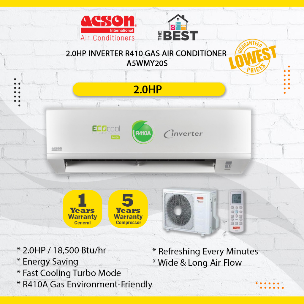 Acson 2HP Inverter R410 Gas Air Cond A5WMY20S (Clearance Stock ...