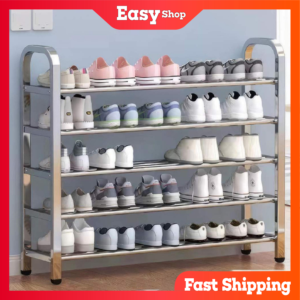 Easy Multi-Layer Shoe Rack Shoe Storage Rack Kids Organizers Stainless ...