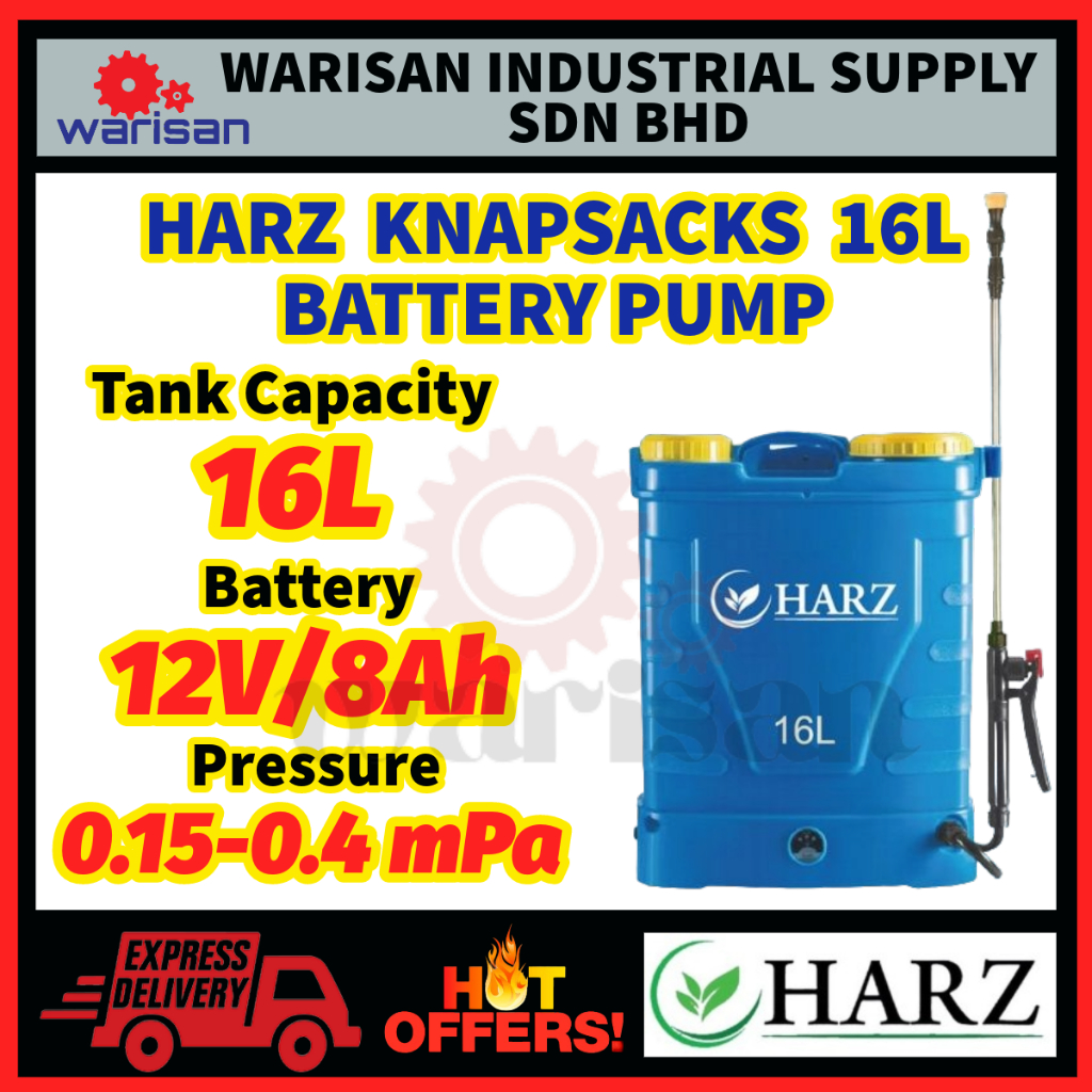 HARZ 16L / TANEKA 18L Knapsack Battery Sprayer Pump Racun Galas ...