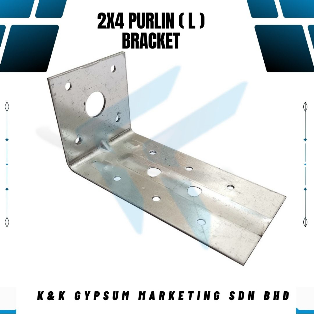 L BRACKET 2''X4'' 1.5MM BRACKET BESI ATAP PURLIN ANGLE BRACKET TRUSS ...