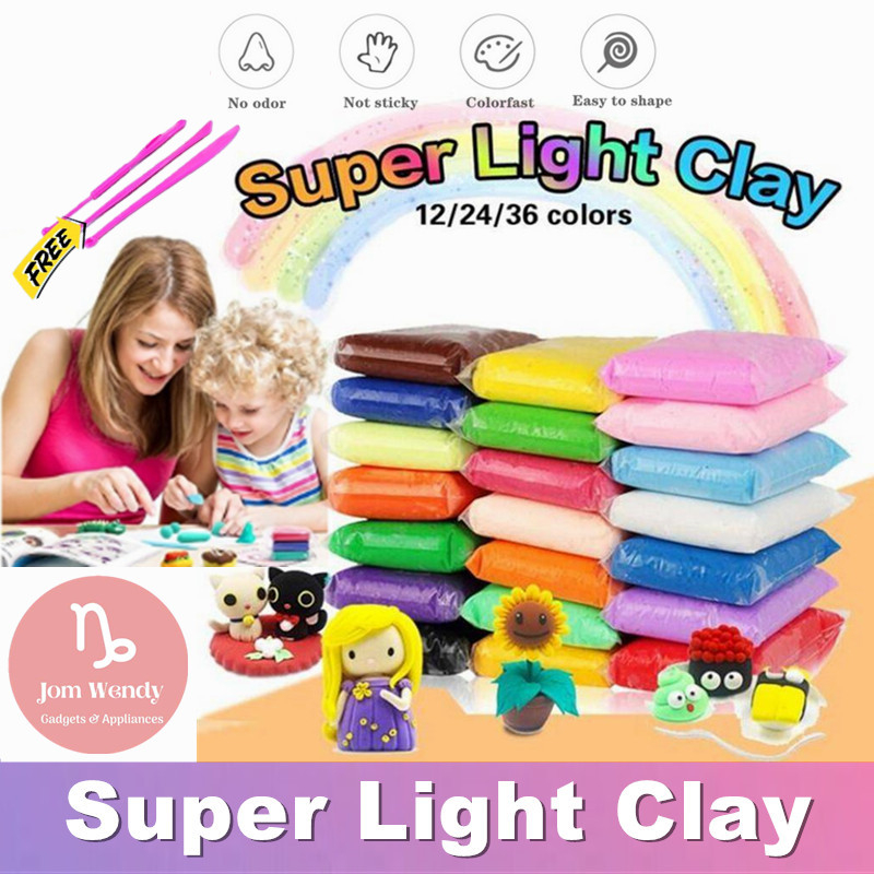 NEW STOCK - Non-Toxic Super Light Clay Butter Slime Air Dry Clay Set ...