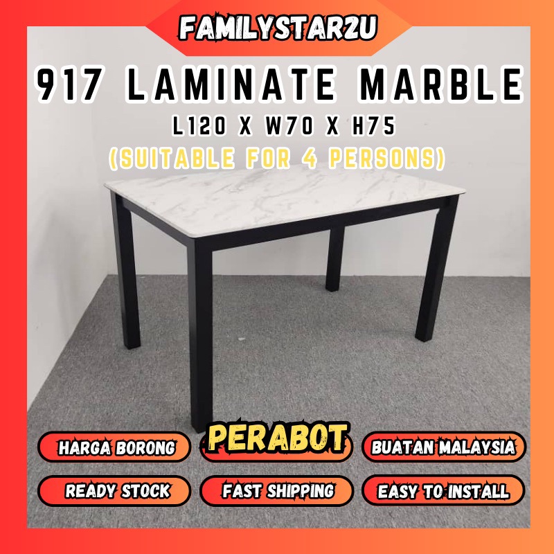 ️familystar2u – 917 Laminate Marble 2.5x4' 120x70cm / Top white and ...