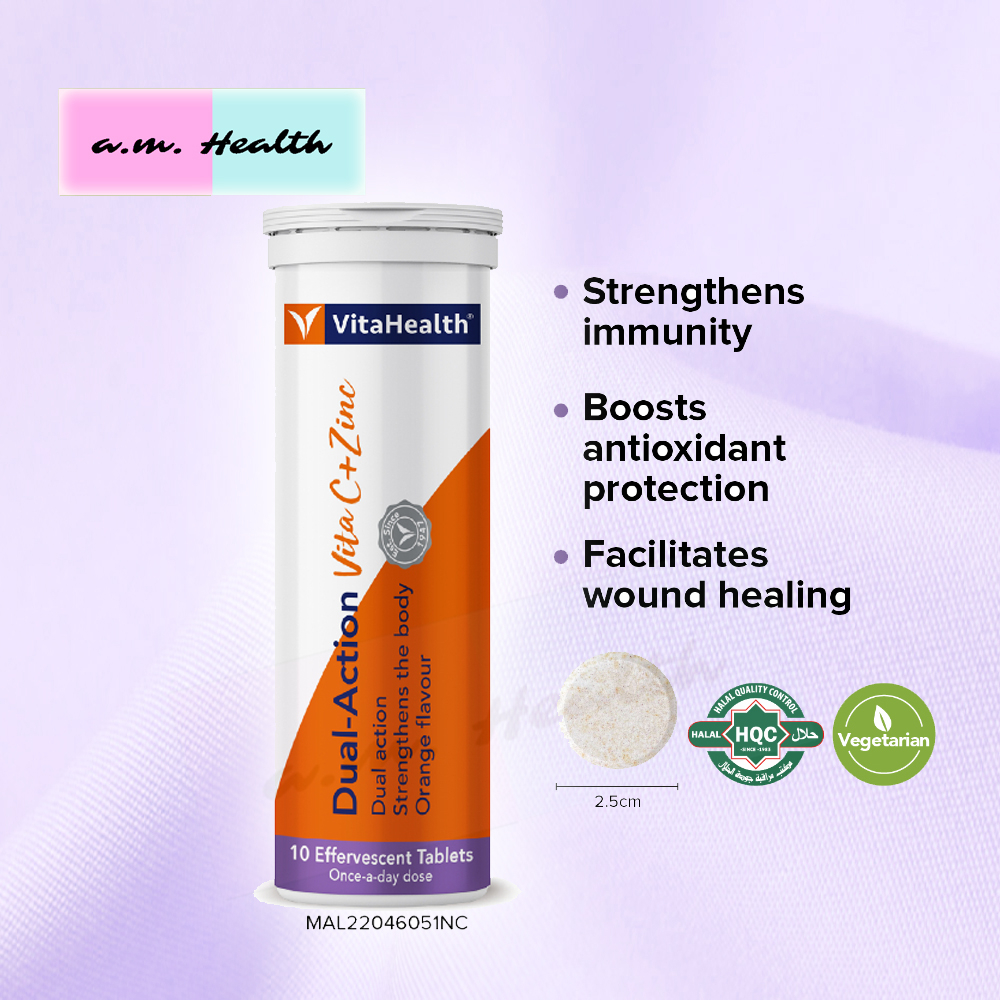 VitaHealth Dual-Action Vita C + Zinc (10's) ( Exp: 1-Dec-2024 ...