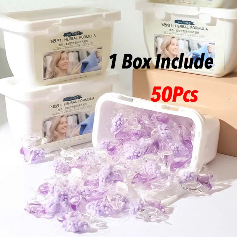 (3In1) Laundry Capsule Detergent Laundry Wash Softener Scent Booster ...