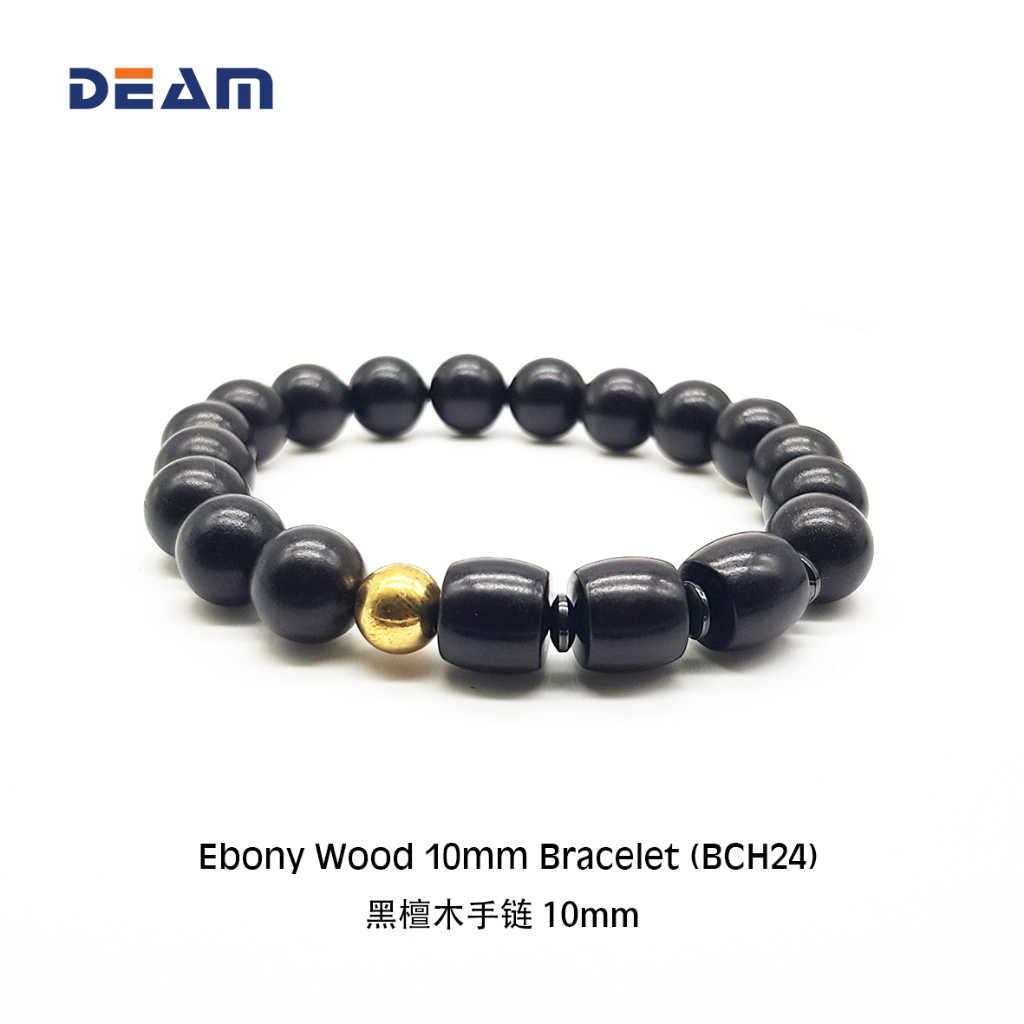 [DEAM] Ebony Wood Bracelet, Black Wood Bracelet, Karungali Bracelet (BCH24) | Shopee Malaysia