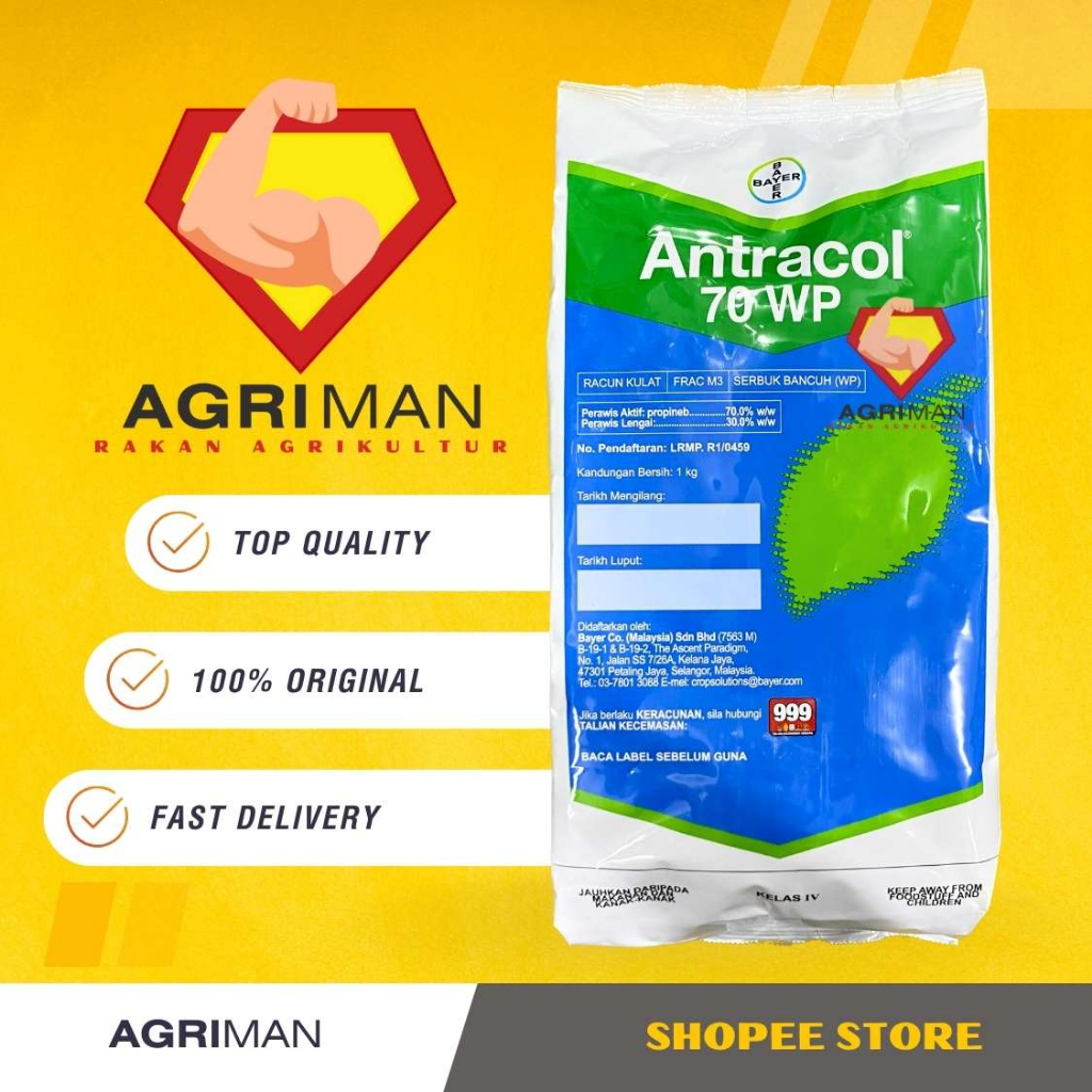 Bayer Antracol 70WP 1kg -Propineb 70.0% WP (2022/2023 Batch Baru ...