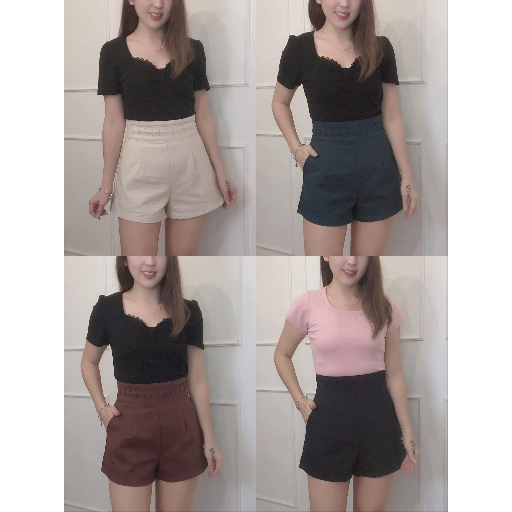 (IVORI BRAND) SML High Waist Short pants women High Waist short ...