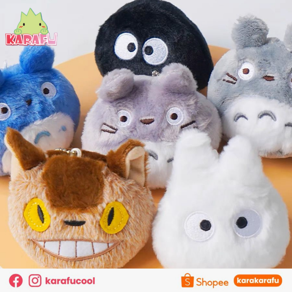 READY STOCK! 8cm Beanie Keychain Totoro Characters Stationary Cute ...