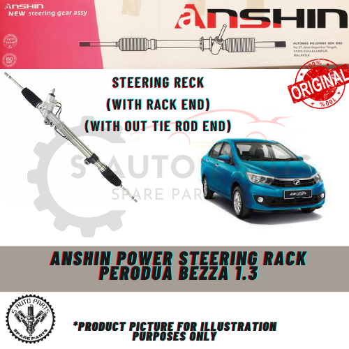 PERODUA BEZZA 1.3 POWER STEERING GEAR RACK -BRAND 100% ORIGINAL ANSHIN ...